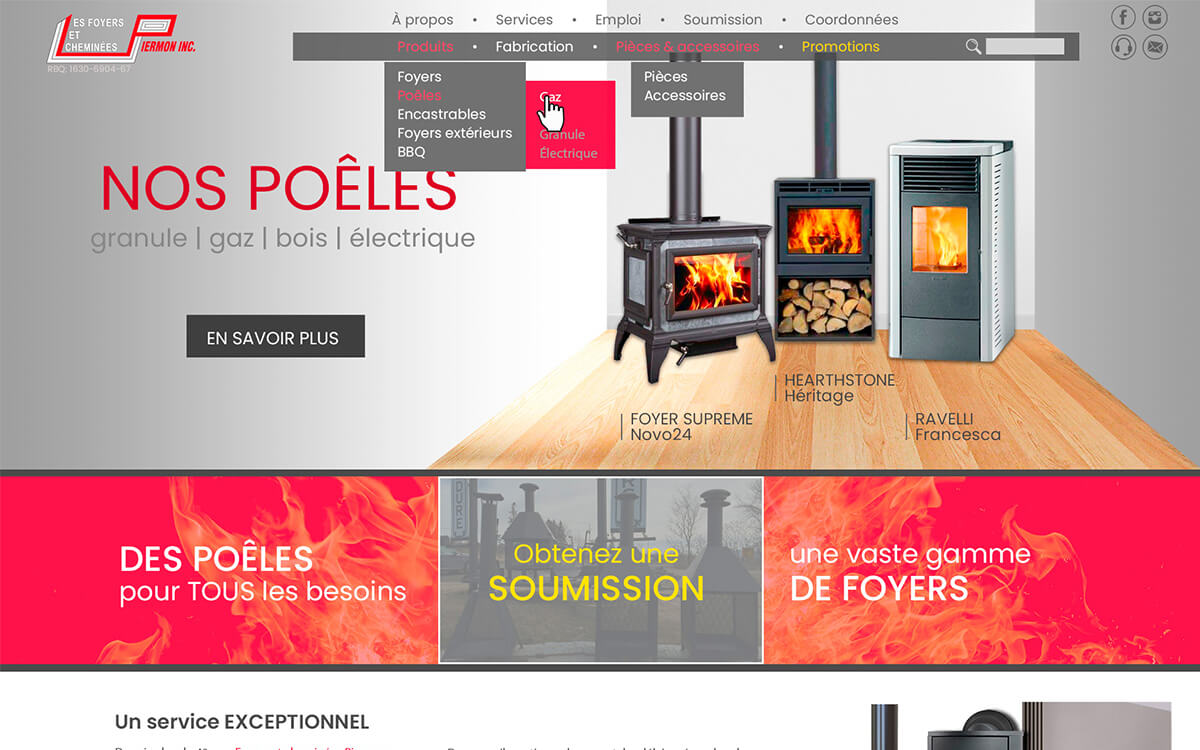 Foyer Rive-Sud Saint-Bruno-de-Montarville | Les Foyers et Cheminées ...